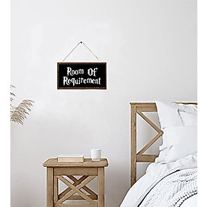 Room of Requirement Wizardry Hanging Plaque Magic Gift Bedroom Toilet Wood Sign (US-G005)