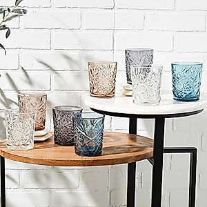 Libbey Hobstar Double Old Fashioned Glasses, 12-ounce, Clear, Set of 4