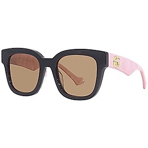 Gucci Women's Oversized Square Sunglasses, Black-Pink-Brown, One Size