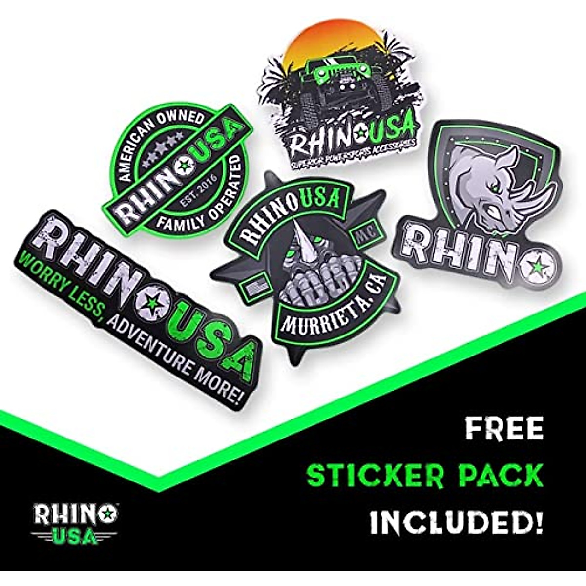 Rhino USA Shackle Hitch Receiver (Fits 2" Receivers) Best Towing Accessories for Trucks, Jeep, Toyota & More - Connect Your Rhino Tow Strap for Vehicle Recovery, Mounts to 2" Receiver Hitches