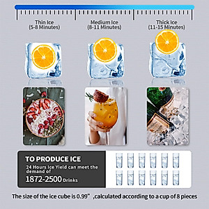 XPW Commercial Ice Maker Machine - 550LBS/24H with 350LBS Bin 110V 1200W Ultra Strong Compressor Stainless Steel Construction Fully Automatic Operation Perfect for Bar Restaurants and Business