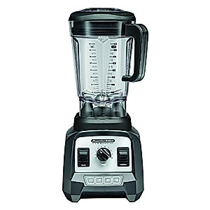 Proctor Silex Commercial 55000 High-Performance Blender, 2.4 Peak hp, Variable Speed Dial, BPA-Free 64 oz./1.8 L Container, 17.32" Height, 7.6" Width, 8.69" Length, Black