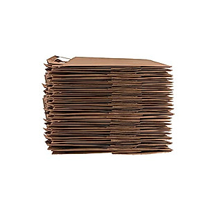 Reli. Paper Grocery Bags w/Handles (100 Pcs, Bulk)(12"x7"x14") Large Paper Grocery Bags, Shopping Bags w/Handles - Heavy Duty 57 Lbs Basis - Takeout/To Go Bags, Retail Bags, Brown Kraft Paper Bags