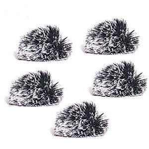 Ruittos 5 Packs Lavalier Microphone Wind Screen Furry Muffs Diameter 1cm Fits Most Lapel Clip Lav. Mini Lapel Microphone Dead Cat Windscreens (5 deadcats)