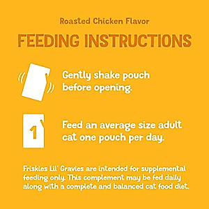 Friskies Purina Lil' Gravies Roasted Chicken Flavor Cat Food Complement - (16) 1.55 oz. Pouches