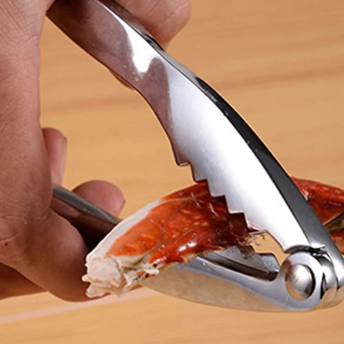 Hemoton Lobster Crackers Crab Plier Crab Leg Cracker Nut Walnut Opener Tool Stainless Steel Seafood Crackers (Silver)