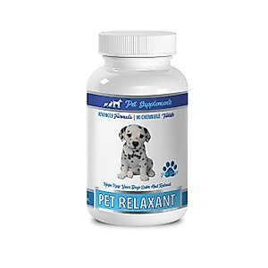 Dog Calming aid - PET Relaxant - Advanced Formula - for Dogs - CHEWABLE Tablets - Valerian for Pets - 1 Bottle (90 Chews)