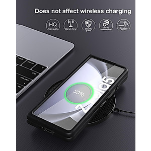 Foluu Case for Samsung Galaxy Z Fold 5, with Front Built-in Screen Protector, PU Leather + Hard PC Shell Ultra Thin Slim Durable Protective Phone Cover for Samsung Galaxy Z Fold5 5G 2023 (Brown)