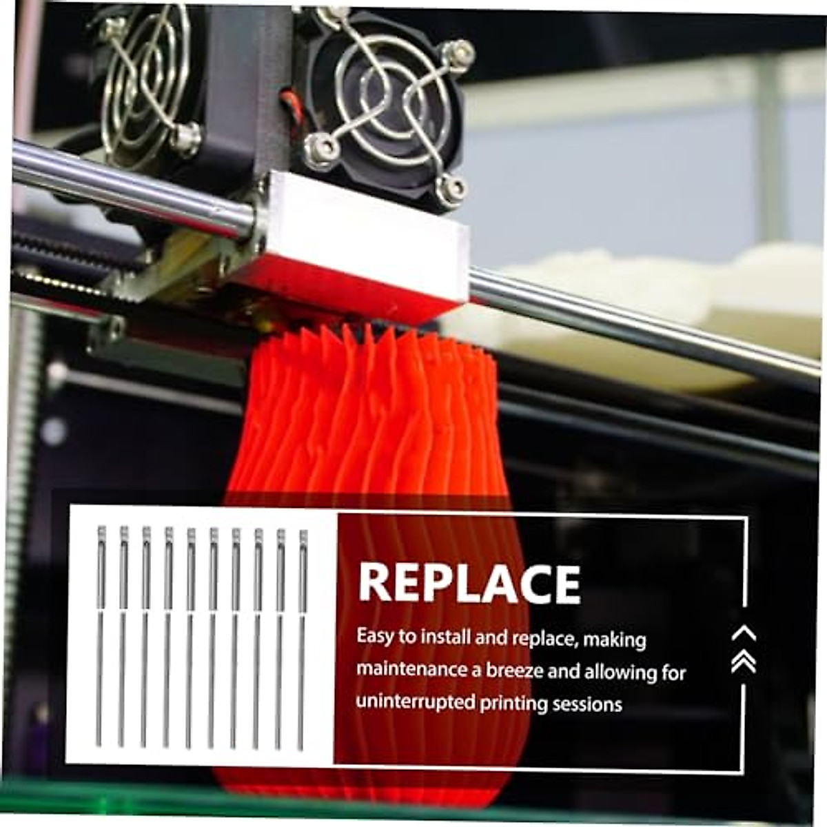 SEWOART 1 Set Printing Pen Accessories 3d Printer 3d Printing Pen Accessory Printer Pen Part Printer Part Replacement Printer Accessory Printing Pen Replacement Needle Part Metal