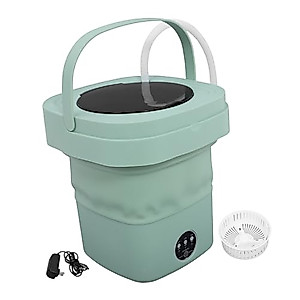 LIFKICH Folding Washing Machine Mini Washer Portable Clothes Washer Small Laundry Machine Washing Machine Foldable Washing Machine Mini Portable Bucket Washing Machine Plastic Green