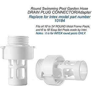prosocool New 10184 Garden Hose Drain Plug Connector fits for Intex Hose Adapter Round Swimming Pool Drain