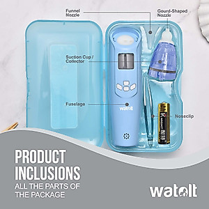 Watolt Baby Nasal Aspirator - Electric Nose Suction for Baby - Automatic Booger Sucker for Infants - Battery Powered Snot Mucus Remover for Kids Toddlers