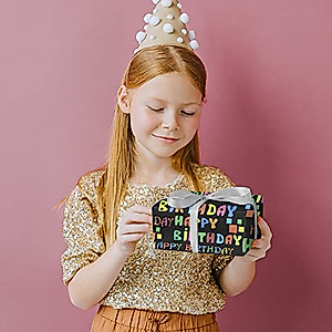 Happy Birthday Wrapping Paper For Kids Girls Boys Women Men, Gradient Color Gift Wrap Papers, Wrapping Paper Birthday 4 Sheets Folded Flat 20x28 inches per sheet