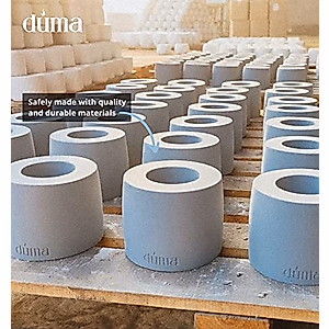 Duma Pit - Tabletop Fire Pit with 20+ Ideas Book & Snuffer, Concrete Portable Mini Fireplace, Outdoor Indoor Smores Maker, Ethanol Alcohol Table Top FirePit, Garden & Patio Decor