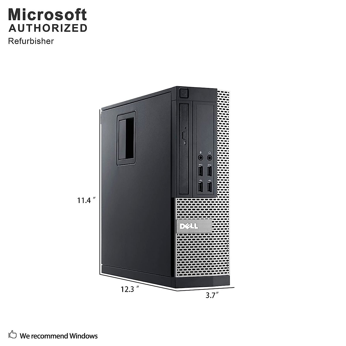 DELL OPTIPLEX 7020 Slim Business Desktop Computer Small Form Factor (SFF), Intel Quad-Core i5-4570 Up to 3.6GHz, 8GB RAM, 2TB HDD , DVD, WiFi, VGA, USB3.0, Windows 10 Pro(Renewed)