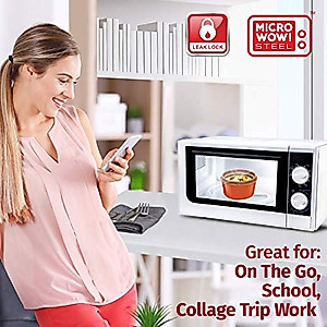 MILTON Bento lunch Box For School And Work - Stainless Steel Leak Proof Bento Box for Kids And Adults - Microwave Safe Meal Prep Container Set of 3 - Red