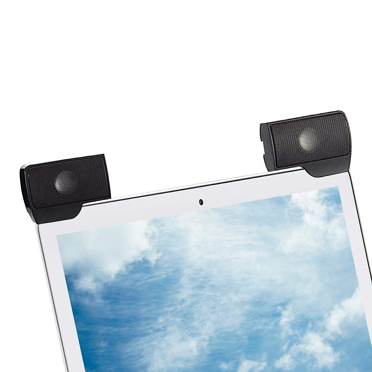 SUPVIN Portable Mini Speakers, External Clip On Computer Speakers, USB Powered Wired Multimedia Mini Soundbar for PC Computer Laptop Speakers