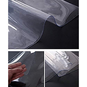 LIQI Clear Vinyl Plastic Floor Runner/Protector, Transparent Carpet Runner Protector Mat for Wooden Floors/Living Room/Hallway, Area Rugs Floor Mat (Size : 0.8x4m/2.6x13.1ft)