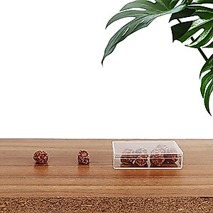 dedoot Clear Acrylic Box with Lids, 4 Pack 4.3x2.7x1 Inch Clear Acrylic Plastic Square Cube Storage Candy Box Containers for Wedding, Party, Treats, Coin, Jewelry Accessories