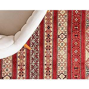 Unique Loom Fars Collection Area Rug - Pasadena (9' x 12' 2" Rectangle, Rust Red/ Black)