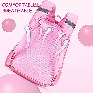 MOCCNORA Girls Backpack 16 Inch Cute Cat Backpack for Girls Princess Bowknot Backpack with Lunch Bag for Primary Students