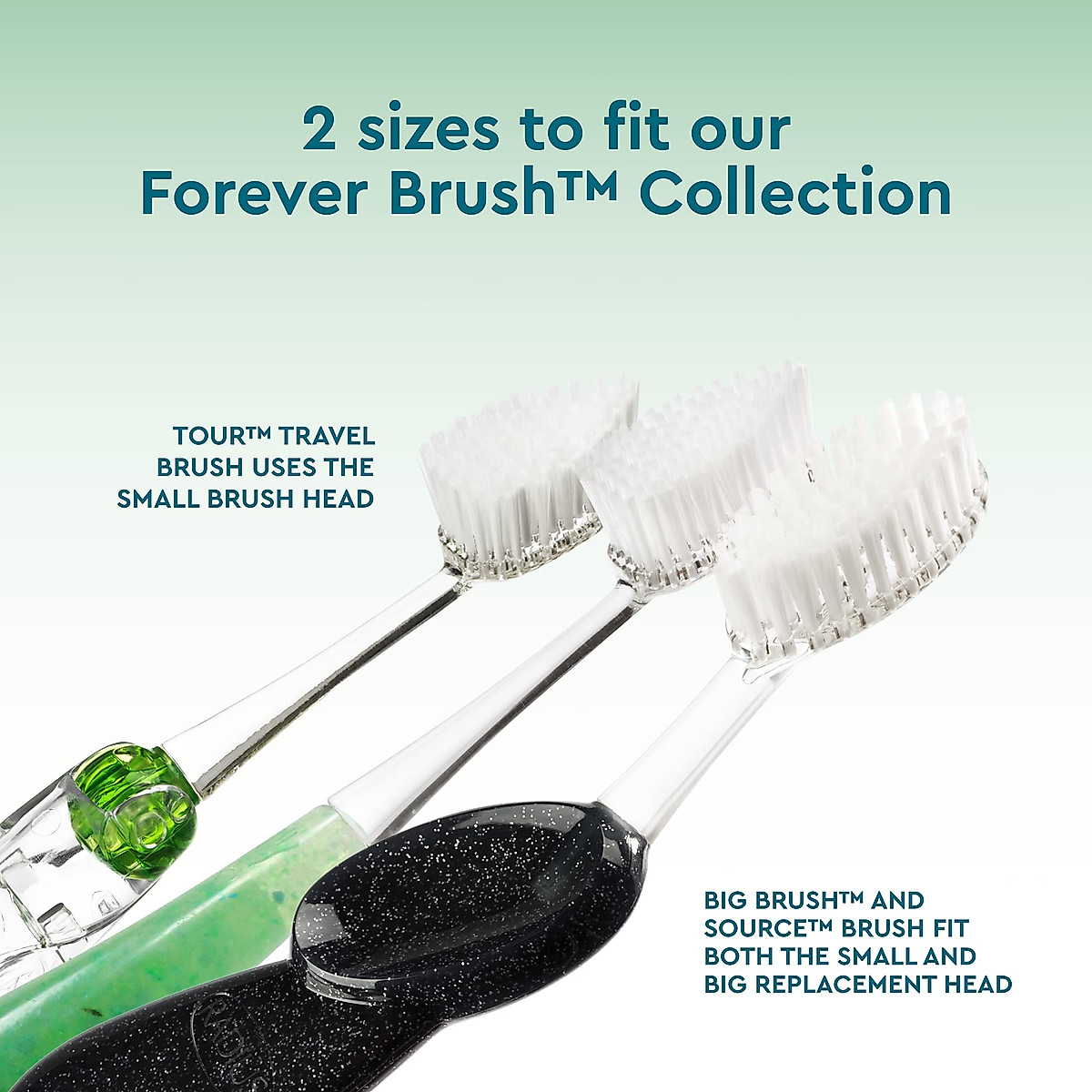 RADIUS Toothbrush Replacement Brush Heads 2-Count Improve Gum Health & Reduce Gum Issues - Soft Big Head - Pack of 3