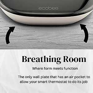 Harbor Gray Square Wall Plate for Ecobee Smart Thermostat Enhanced and Premium Cover Trim Backplate