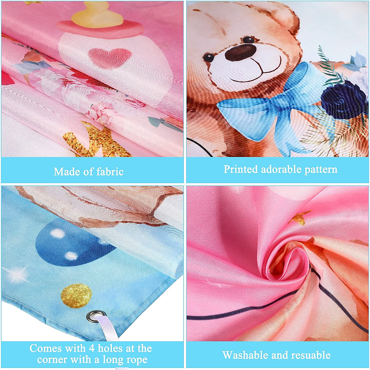 39 Pieces Gender Reveal Banner and Balloon Set Gender Reveal Party Decorations Boy or Girl Yard Sign Banner with Blue and Pink Balloons Gender Reveal Party Decoration Party for Baby Shower