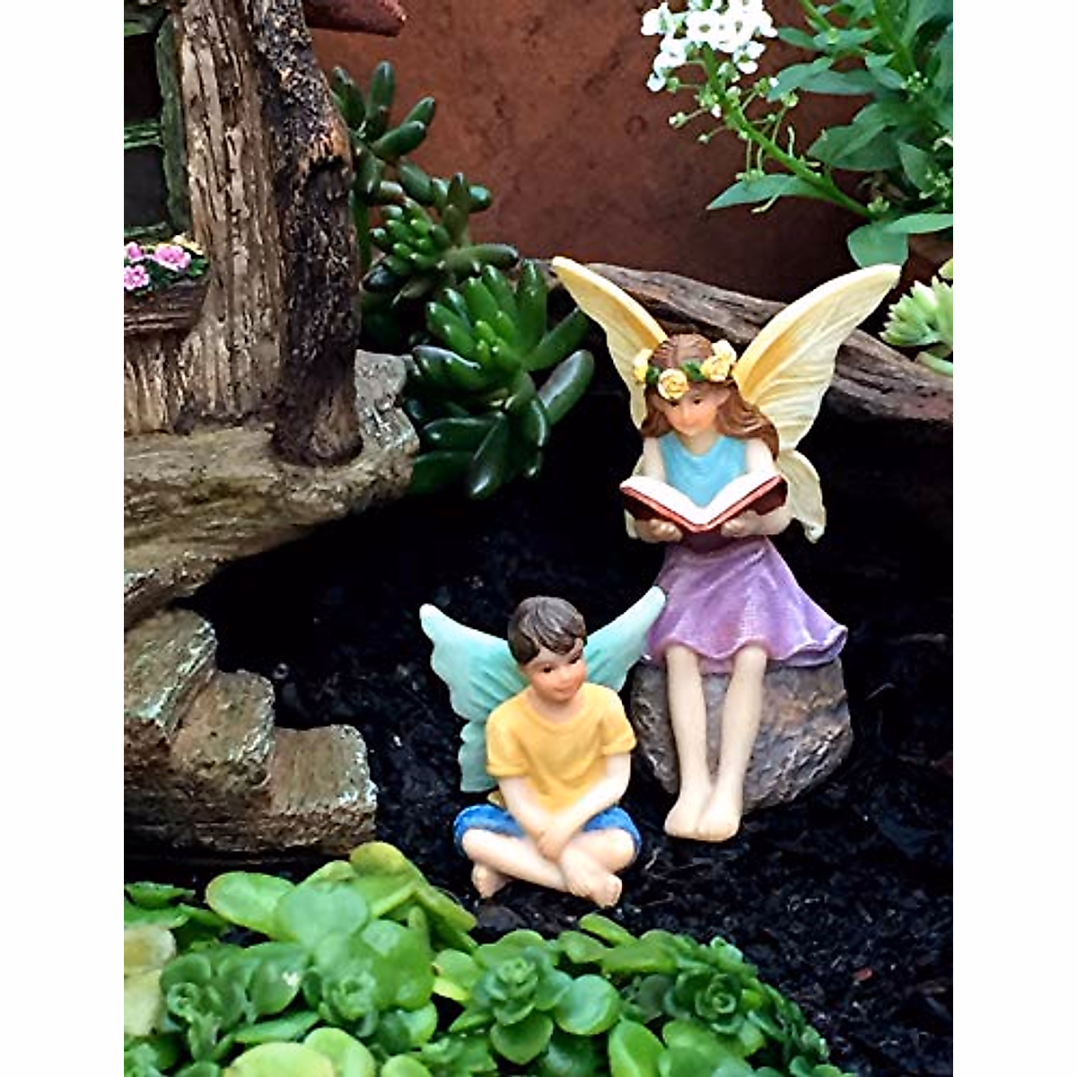 PRETMANNS Fairy Garden House Kit - Fairy Houses for Gardens - Fairy House Kit with Fairies for Fairy Garden, Fairy Garden Kit with a Fairy House & Garden Fairies - Fairy Garden Accessories Outdoor