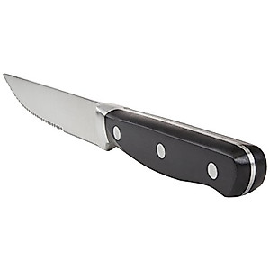 Amazon Basics 8-Piece Kitchen Steak Knife Set, Black