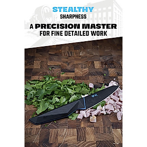 Dalstrong Knife Set-2pc-BATMAN™ DC Licensed SBS Edition-8" Chef Knife 3.75" Paring Knife-7Cr17MoV Steel-Giftable Black Titanium Kitchen Knife-DC Batman Set-G10 Handle-Sheath-Comic Figures