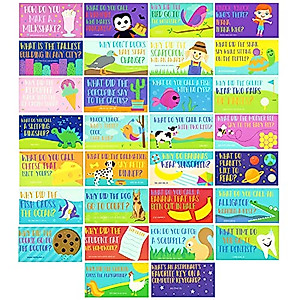 60 Pack Lunch Box Notes for Kids with Riddles and Puns, Joke Cards, Lunch Packing Essentials, 60 Single-Sided Designs