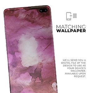 DesignSkinz Pink 72 Absorbed Watercolor Texture Protective Vinyl Decal Wrap Skin Cover Compatible with The Samsung Galaxy S20 (Screen Trim & Back Glass Skin)