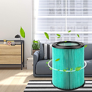 PIGUOAT VF6000 5-Layer Filter for Ridgid 5-20 Gallon Wet Dry Vac Vacuums WD5500 WD0671 WD6425 WD7000 WD1280 WD1851 WD1680 WD1956 RV2400A 1400RV, For Husky 6-9 Gallon Vacs (2 Filters 4 Bags)