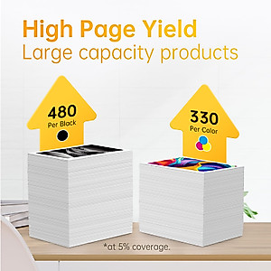 LEMERO 61XL Remanufactured Ink Cartridge Replacement for HP 61 61XL Combo Pack for Officejet 4635 Envy 4500 5530 Deskjet 3510 2542 2544 1510 2549 Printer Ink Cartridges (2 Pack)