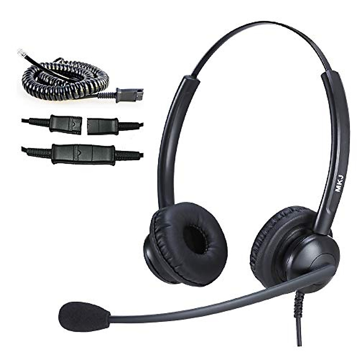 Wired Headphones with Microphone Noise Cancelling, Corded RJ9 Telephone Headset for Office Phones Call Center Landline Headset for Yealink SIP-T21 SIP-T46G Panasonic Sangoma Snom Grandstream 2170