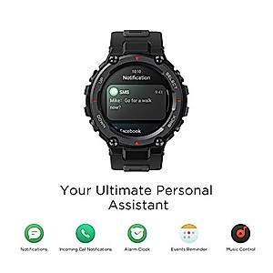 Amazfit T-Rex Pro Smart Watch for Men Rugged Outdoor GPS Fitness Watch, 15 Military Standard Certified, 100+ Sports Modes, 10 ATM Water-Resistant, 18 Day Battery Life, Blood Oxygen Monitor, Blue