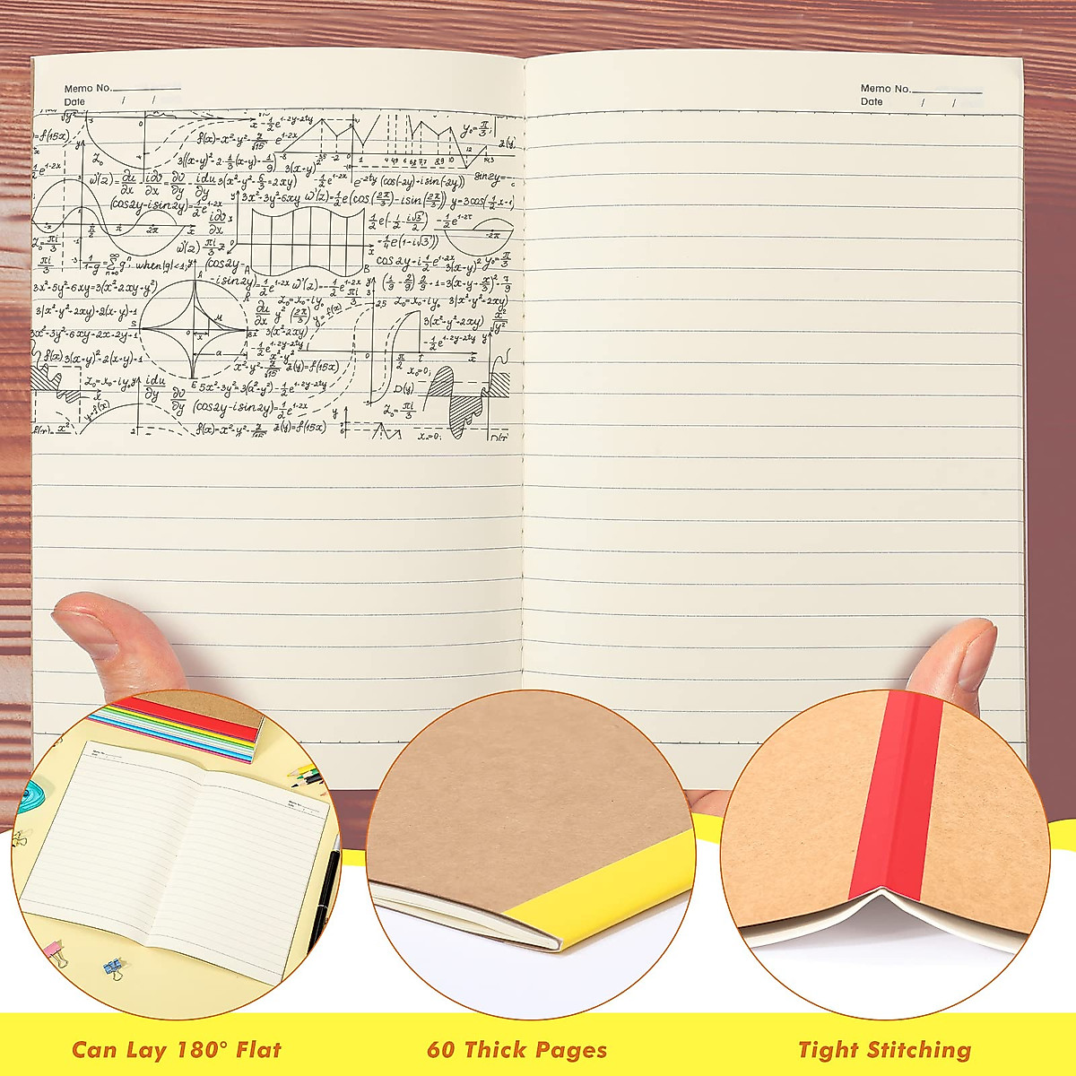 Geyoga 200 Pack A5 Composition Notebooks Bulk 60 Pages Journals Notebooks Colorful Soft Cover Ruled Lined Blank Notepad for School Students Travelers Home Office (Bright Color,Fresh Style)