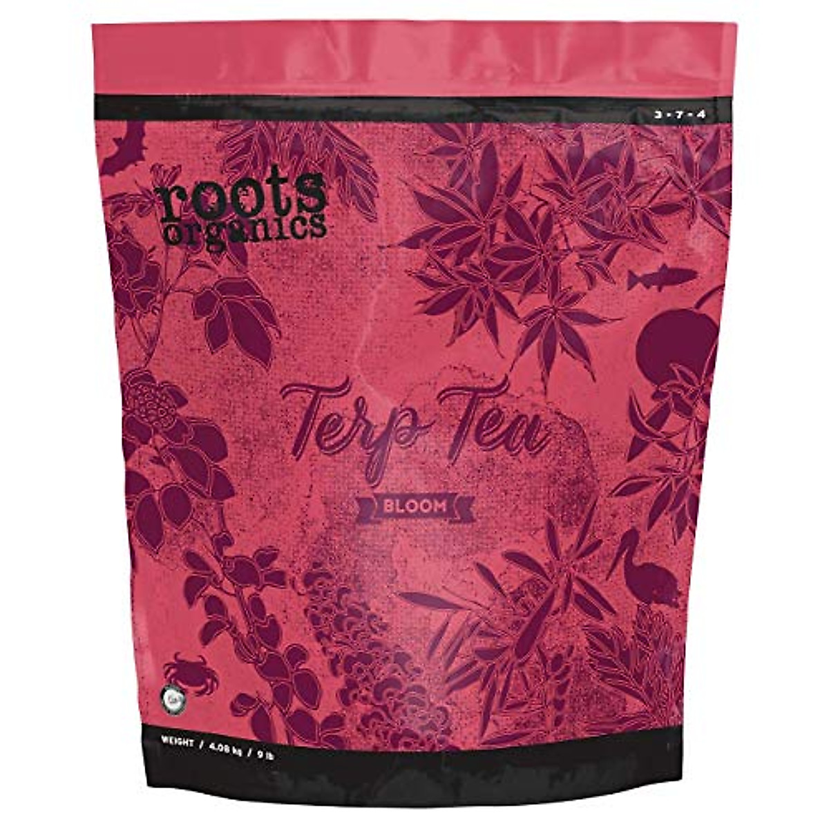 Roots Organics Terp Tea Bloom Natural Dry Gardening Fertilizer Micronized Flowering Nutrient for Large and Small Gardens, 9 Pound Bag