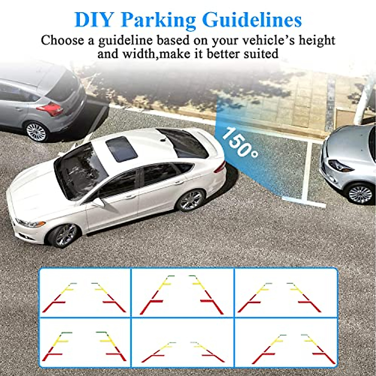 DoHonest Wireless Backup Camera for Car with 5" Monitor, HD 1080P No Delay Bluetooth Backup Camera System for Truck Pickup Minivan Support Add Second RV Camera DIY Installation to Avoid Drill Hole S4