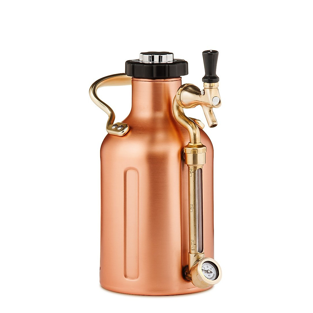 GrowlerWerks uKeg Carbonated Growler-Great Gift for Beer Lovers, 64 oz, Copper
