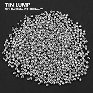 100g/3.5oz Pewter Ingot Tin Lumps Shiny Ultra-high Purity Tin Ingot Pure Tin High Purity 99.95% Tin Sn Metal Small Lumps Sample for Experiments/Production/Industry/Welding/Metal Fittings