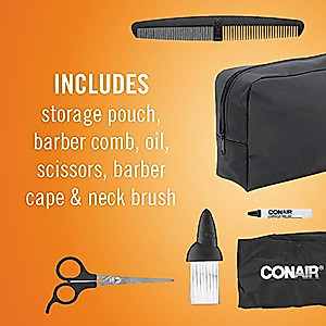 ConairMAN Hair Cutting Kit for Men, Maintain a Short Hair Cut at Home with Even Cut Cordless Rotary Hair Clippers