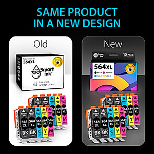 Smart Ink Compatible Ink Cartridge Replacement for HP 564 XL 564XL High Yield 10 Combo Pack (4 Black & 2 C/M/Y) for DeskJet 3520 3522 Photosmart 7520 6520 5520 7525 5514 7510 OfficeJet 4620 Printers