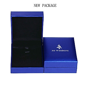 JO WISDOM 925 Sterling Silver White/Blue CZ Winter Frozen Large Snowflake Necklace Pendant