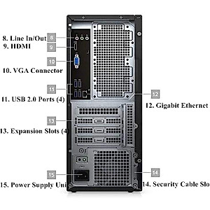 Dell Vostro 3671 Business Desktop Computer, Intel Core i7-9700 8-Core Processor, 8GB DDR4 RAM, 1TB HDD, DVDRW, WiFi, Bluetooth, HDMI, Keyboard and Mouse, Black, Windows 10 Pro