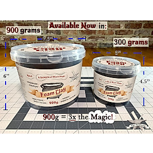 The Foamory Moldable Cosplay Foam Clay (300g Black) High Density Air Dry Clay, EVA Foam Sands Paints Easily, Non-Toxic Safe for Kids, Adults & Crafts