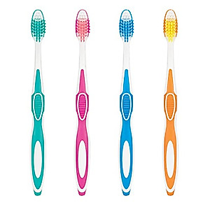 SmileGoods A351 Toothbrush, 35 Tuft, Soft Bristle, Individually Packaged Toothbrushes, Assorted Colors, Bulk Pack of 72
