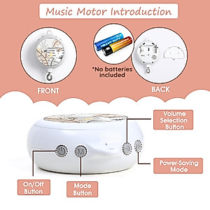 Baby Mobile for Crib,ACRABROS Crib Mobile for Boys Girls,35 Lullabies Digital Musical Box,Woodland Nursery Decor Toys,Jungle Animals