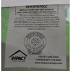 Impact Canopy 5' x 5' Pop-Up Canopy Tent, Lightweight Powder-Coated Steel Frame, Straight Leg, Black